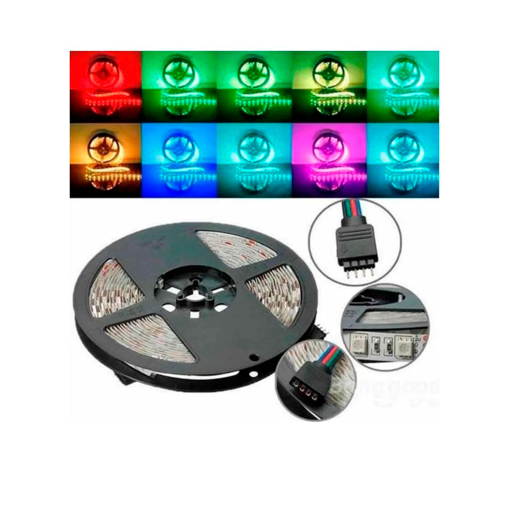 Cinta Led RGB (MULTICOLOR) CON FUENTE Y CONTROL